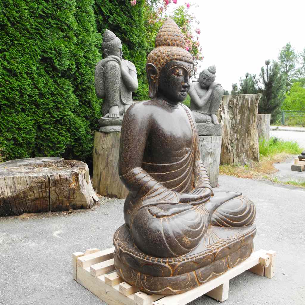 Grosser Meditations Buddha Fluss Stein 120 cm | terra et ars galerie ...